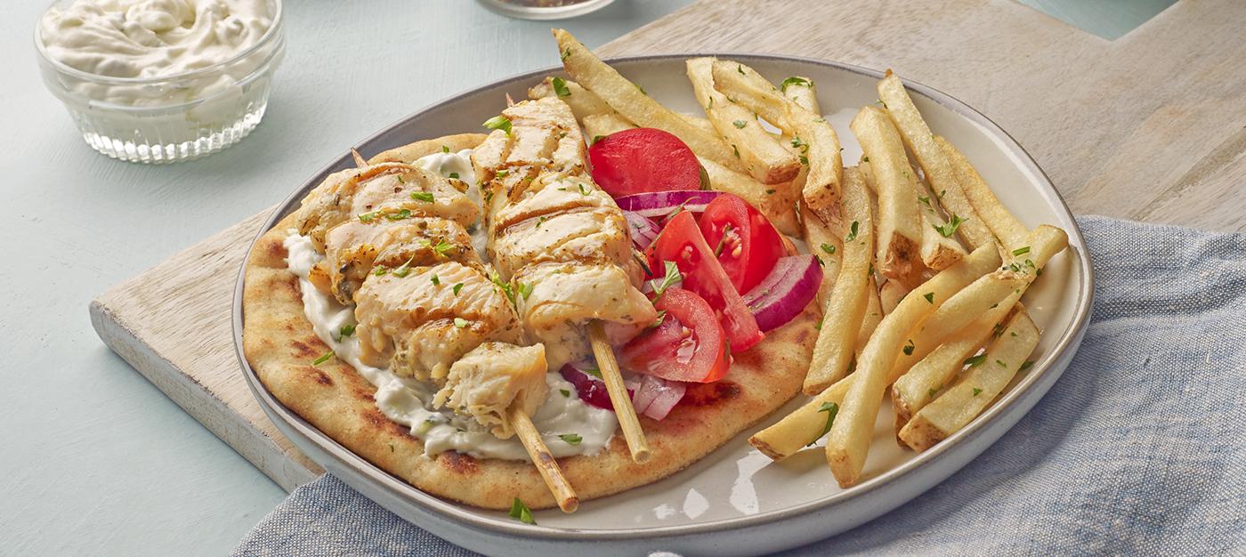 Grilled Chicken Kebab Sandwich - Grecian Delight | Kronos Foods